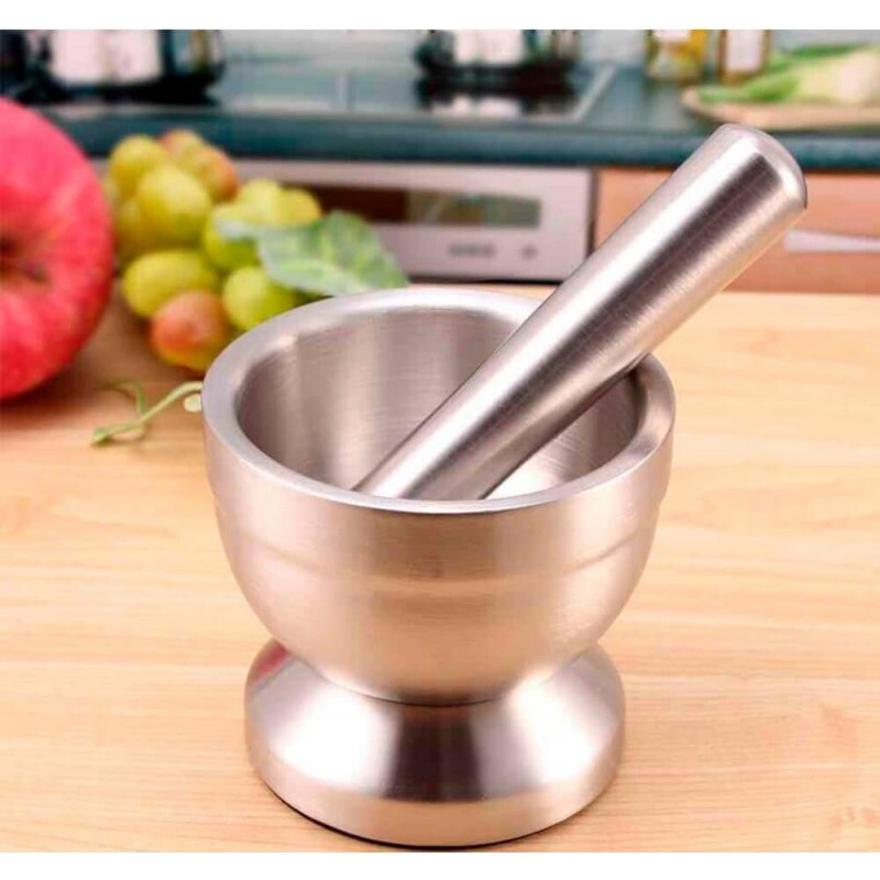 Pilão com Socador em Inox - Mimo Style